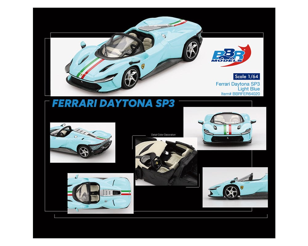 (pre-order) Ferrari Daytona SP3 – Light Blue – Limited Edition BBR Mod ...