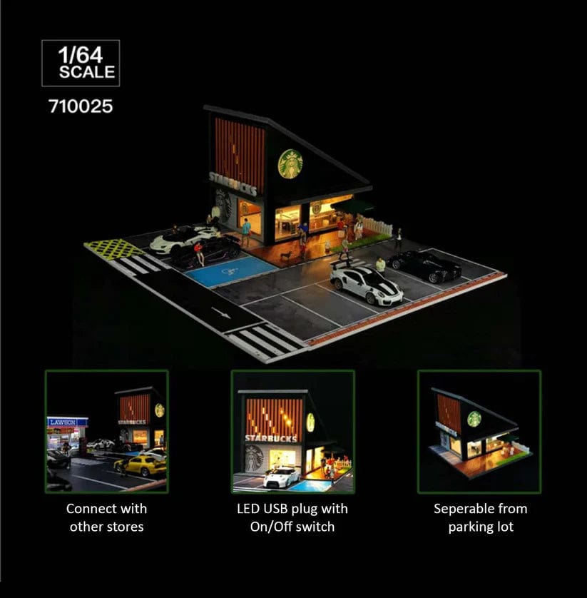 Starbucks Coffee Shop Diorama G-Fans 1/64 scale with LED lights – Hanz ...