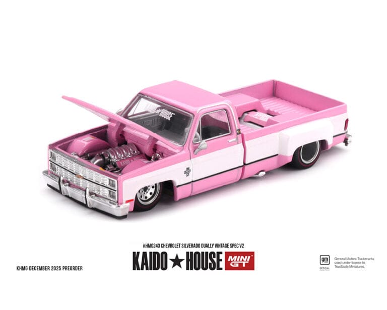 (PRE-ORDER) Chevrolet Silverado Dually Vintage Spec V2 Pink with White ...