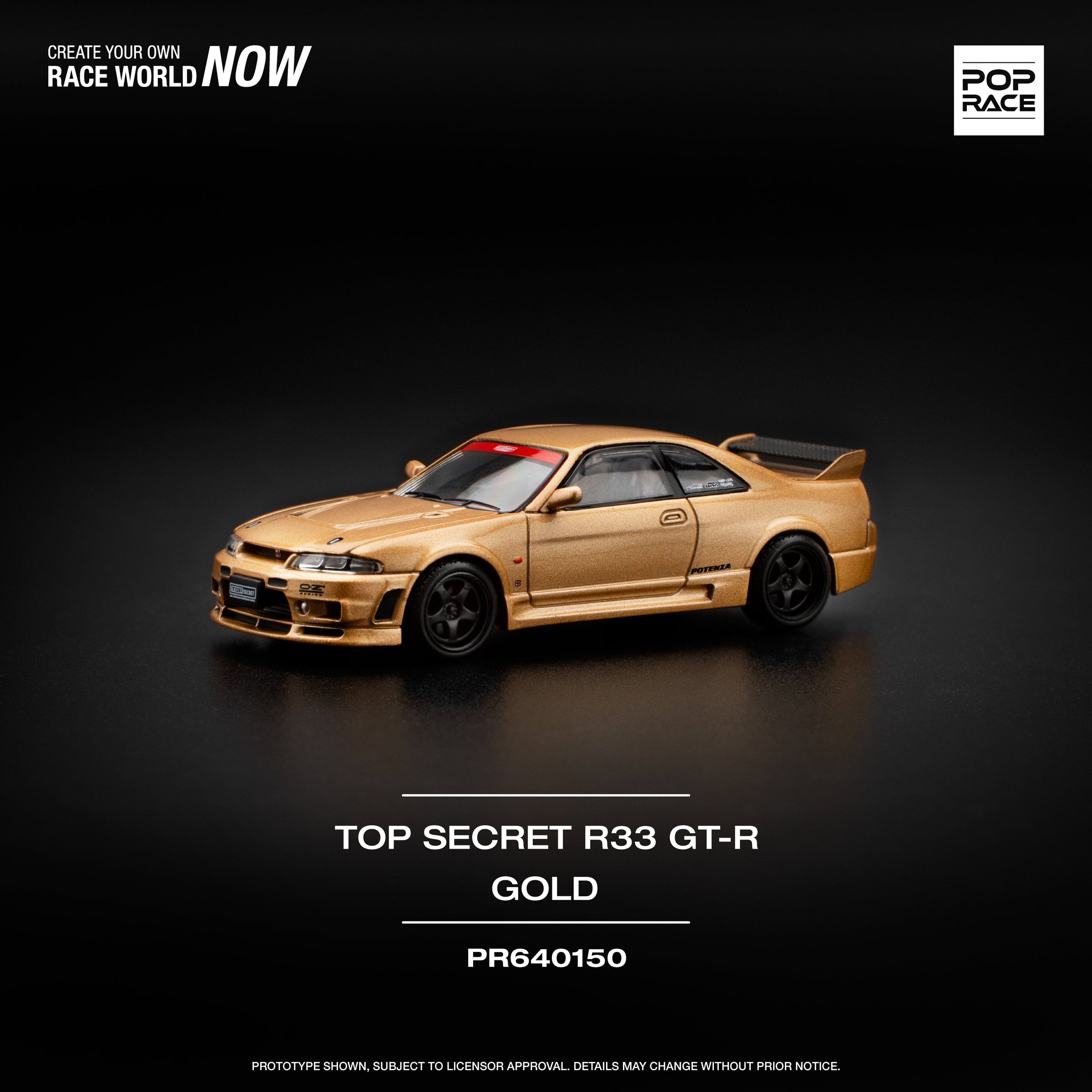 Nissan Skyline GT-R R33 Top Secret Gold Pop Race – Hanz Driven