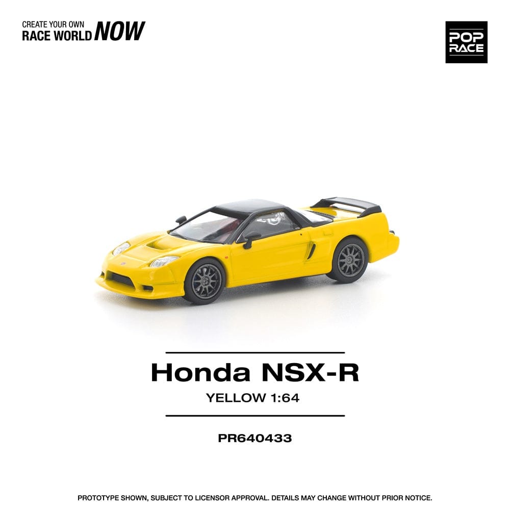 (Pre-Order) Honda NSX-R Yellow PopRace 1/64 – Hanz Driven