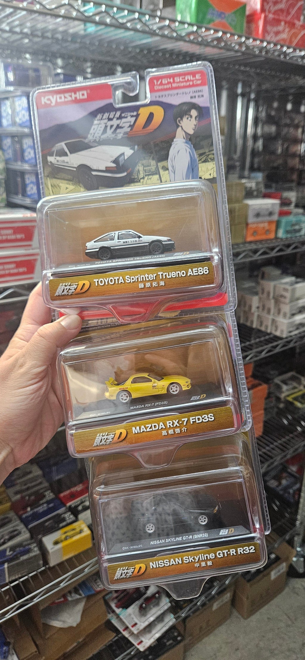 Initial D 3 car Set Kyosho Trueno AE86 RX-7 R-32 – Hanz Driven