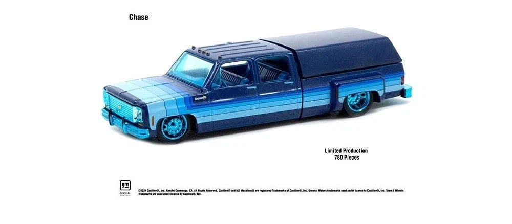 Chase 1973 Chevrolet Cheyenne Super 30 Dually with Camper Shell Blue M ...